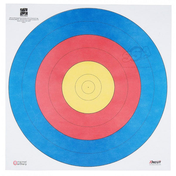 Decut Waterproof Polyester Target Face 80cm (80gr) 6 Rings - Wales Archery